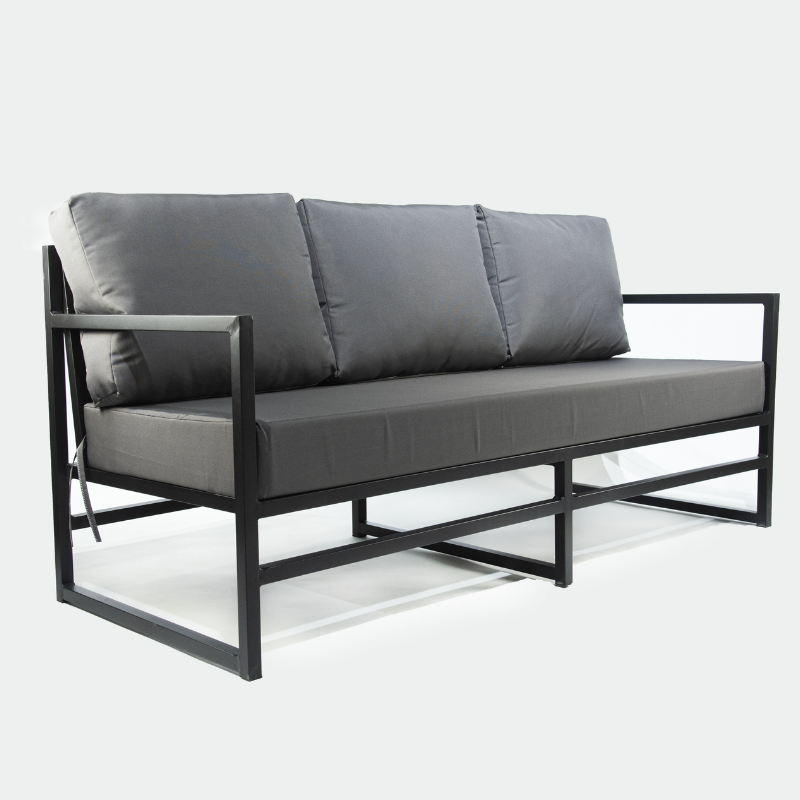 Sofá Terraza Gris 3 Cuerpos Metálico de AMBIENT
